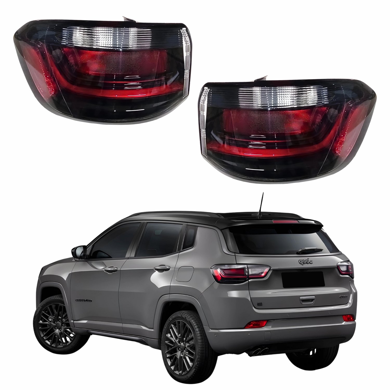 Par Lanterna Traseira Jeep Compass 2022 2023 2024 Com Led Ca - Castelo ...