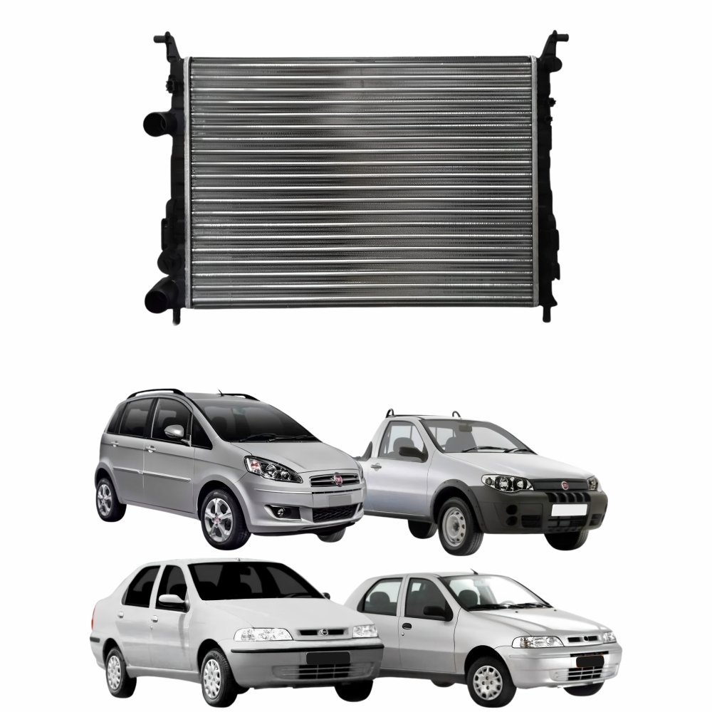 Radiador fiat palio/siena/strada 01/ c/ar mec / idea s/ar - Castelo ...