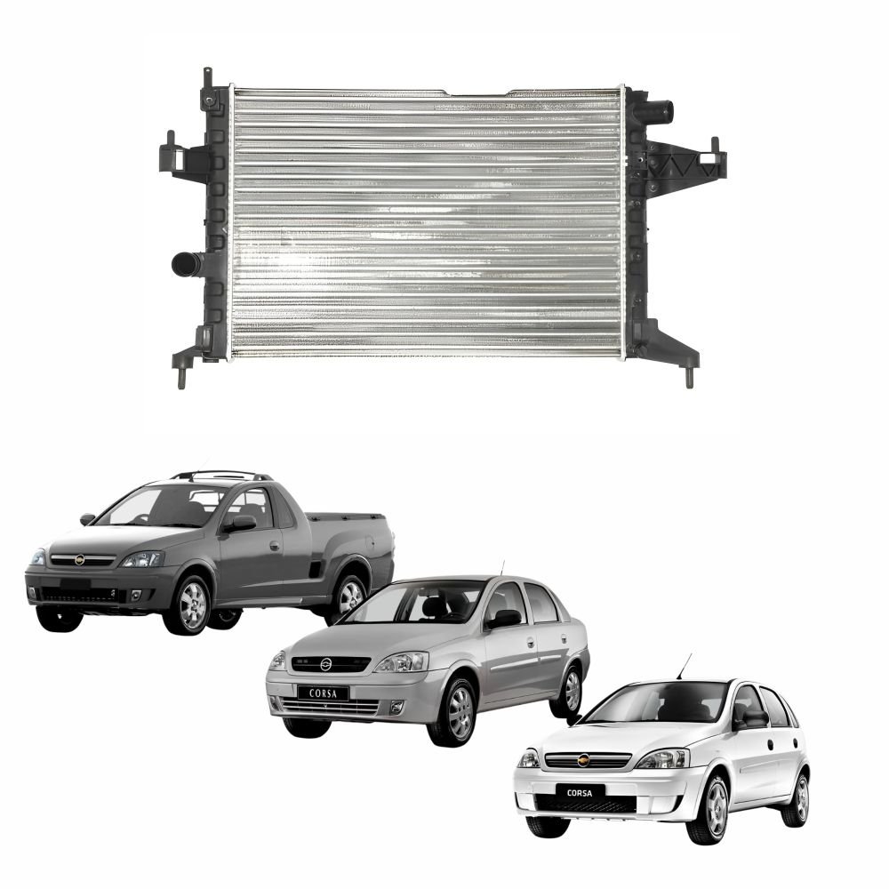 Radiador Gm Corsa 2003 Até 2010 Montana 2003 Até 2010 Com E Sem Ar ...