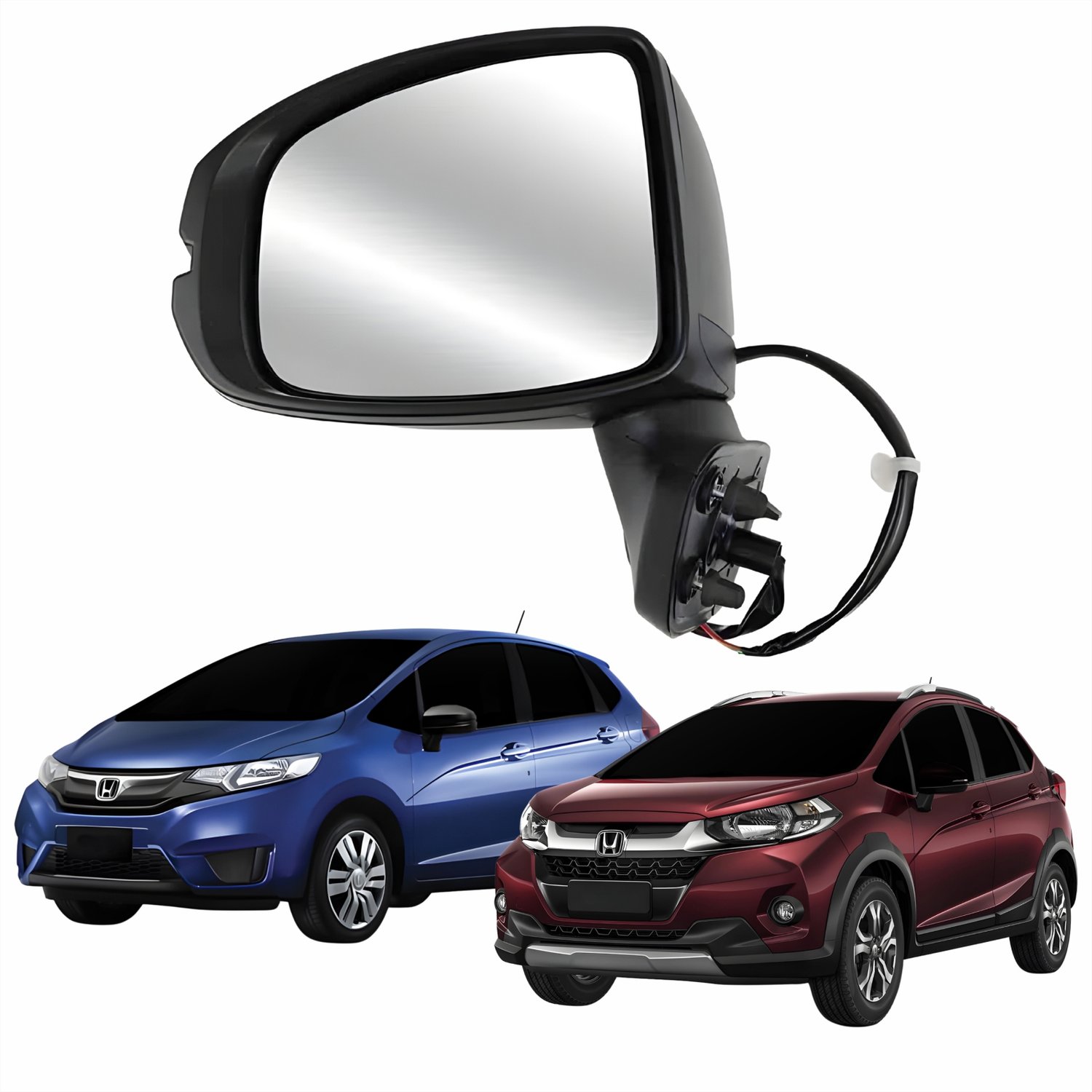 Retrovisor honda fit 14/21 / wrv 18/19 eletrico 3 fios le - Castelo ...